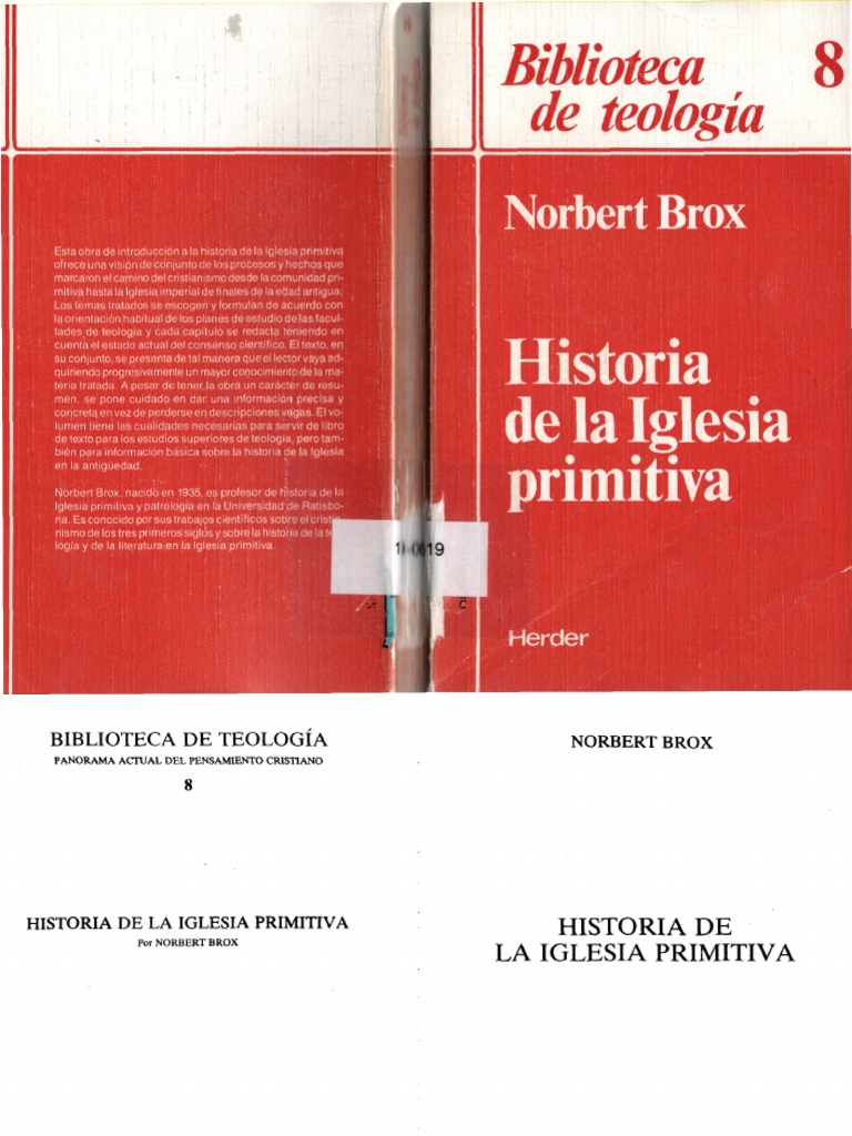 Brox Norbert Historia de La Iglesia Primitiva PDF | PDF