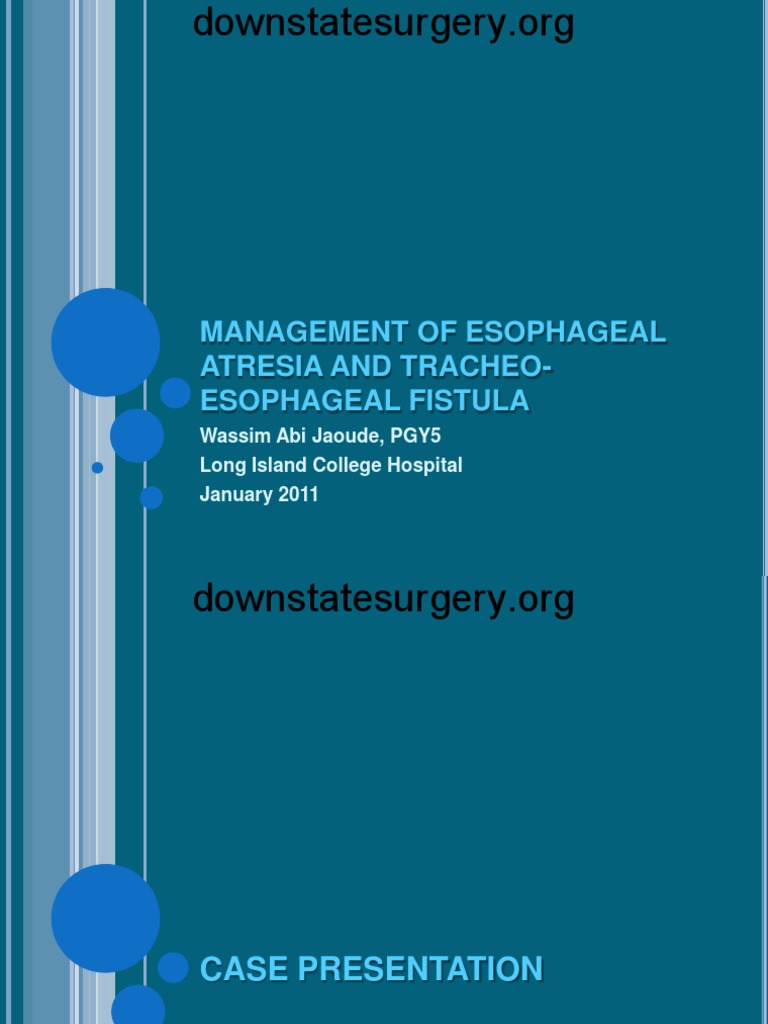 MGMT Eso Atresia Tracheo Eso Fistula | PDF | Esophagus | Congenital ...