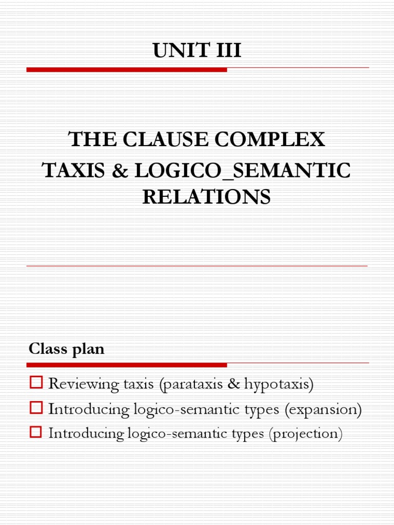 Clause Complexing Logico Semantic | PDF | Clause | Linguistics
