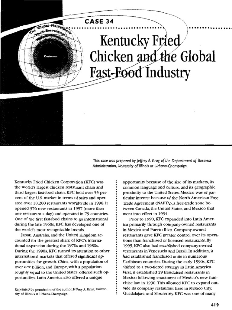 Kentucky Fried Chicken PDF | PDF