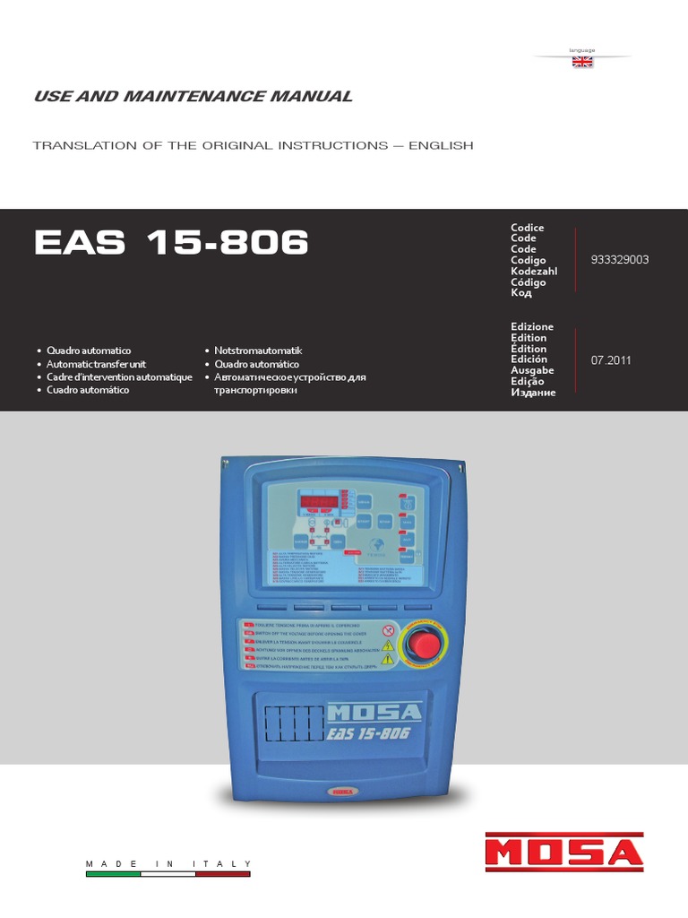 EAS15 806 GB - 07 11 | PDF | Mains Electricity | Safety