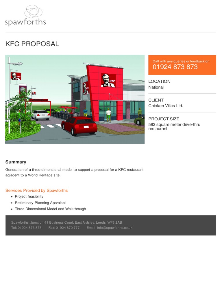 KFC Proposal | PDF | Restaurants | Restaurant And Catering