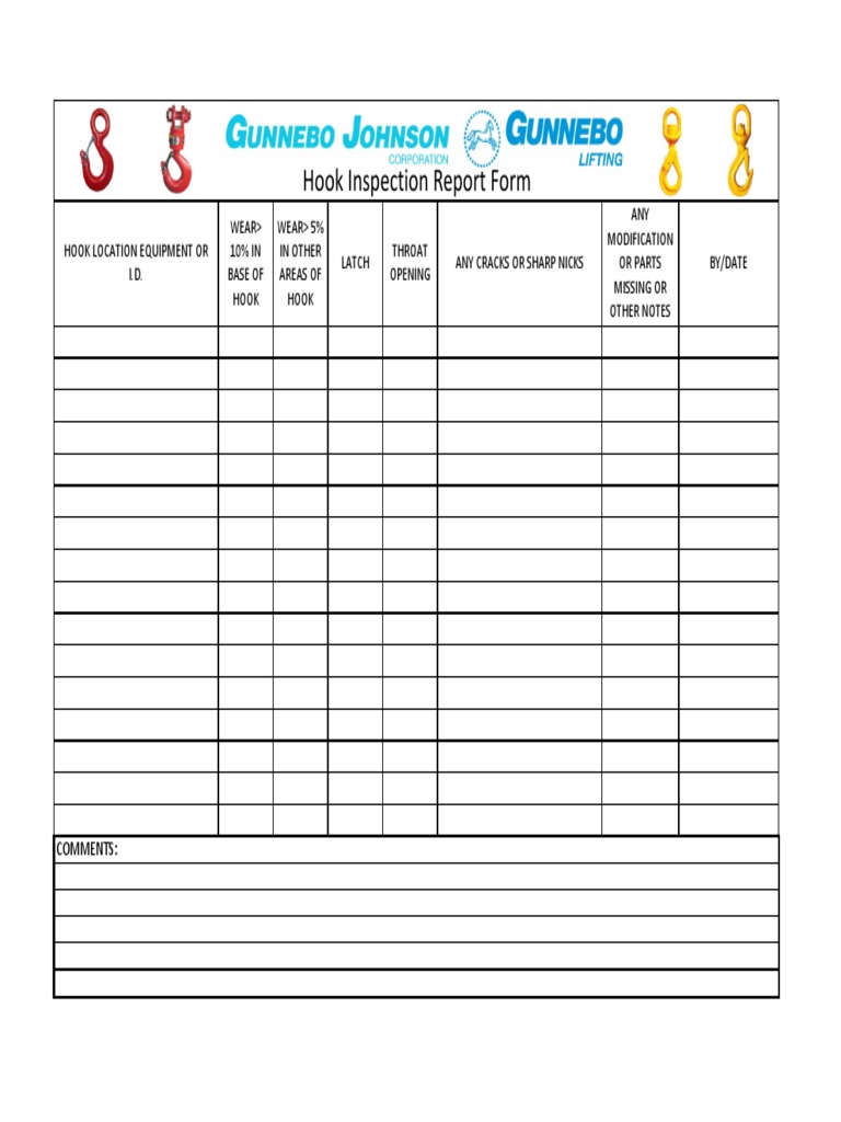 Hook Inspection Form2 | PDF