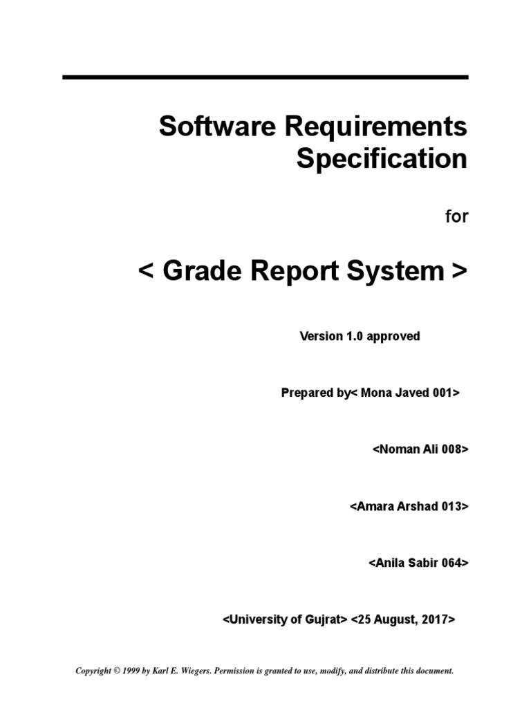 Srs Template Ieee | User (Computing) | Specification (Technical Standard)