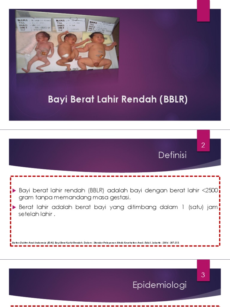 Panduan Bayi Berat Lahir Rendah (BBLR) | PDF