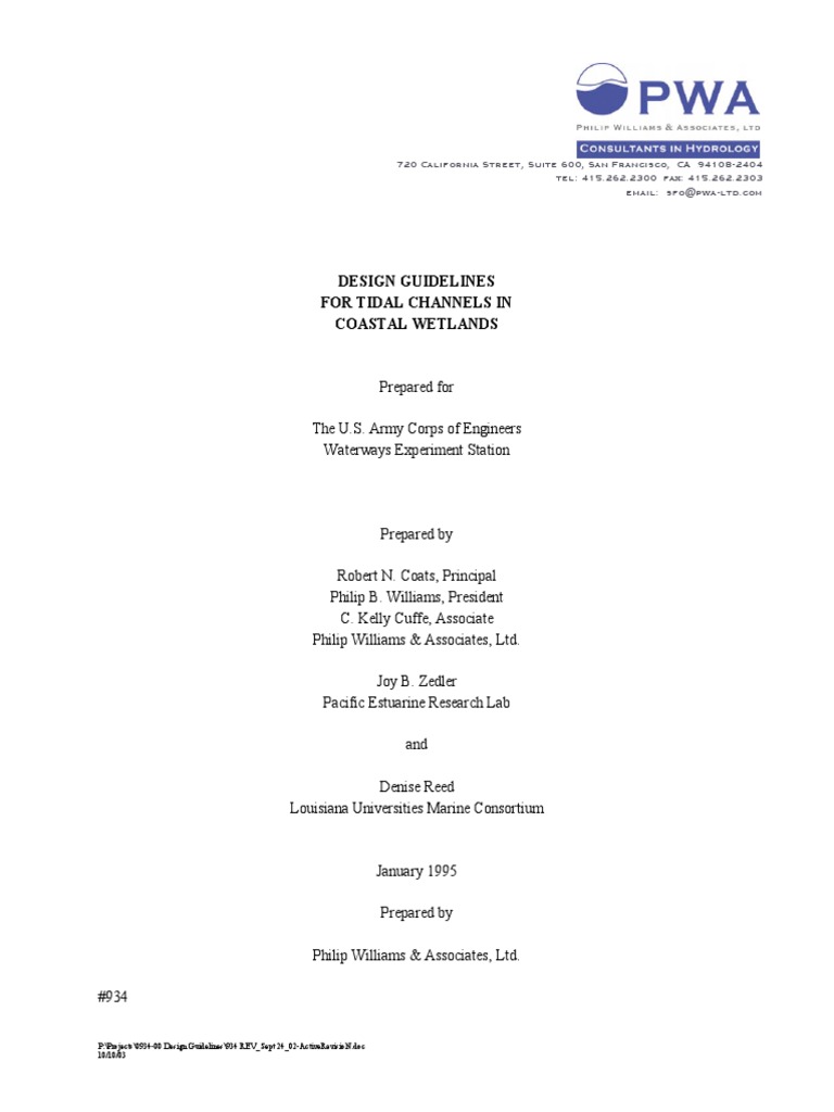DesignGuidelns TidalWetlnds RevSept24 02 | PDF | Wetland | Tide