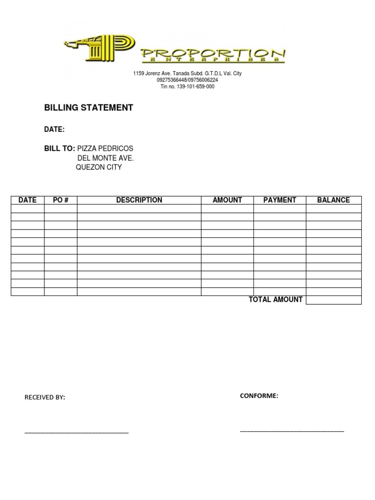 Billing Statement | PDF