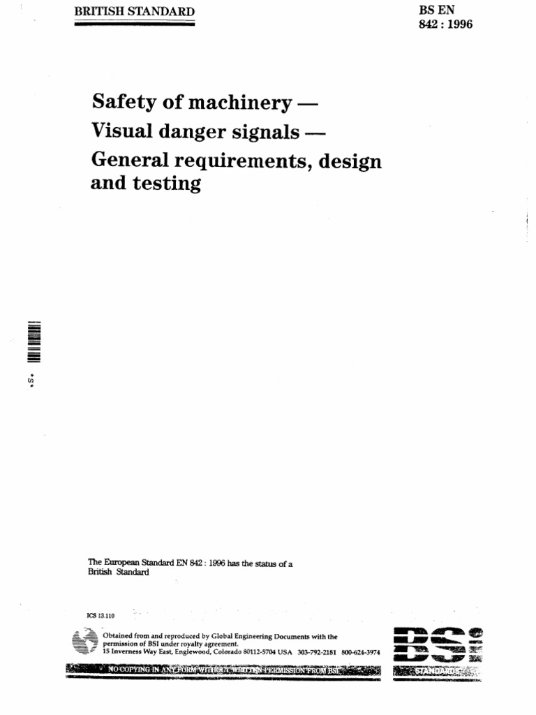 En 842 Visual Danger Signals | PDF