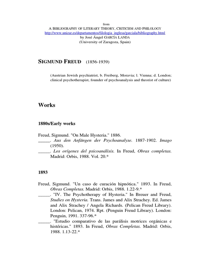 Freud S | PDF | Sigmund Freud | Psychoanalysis