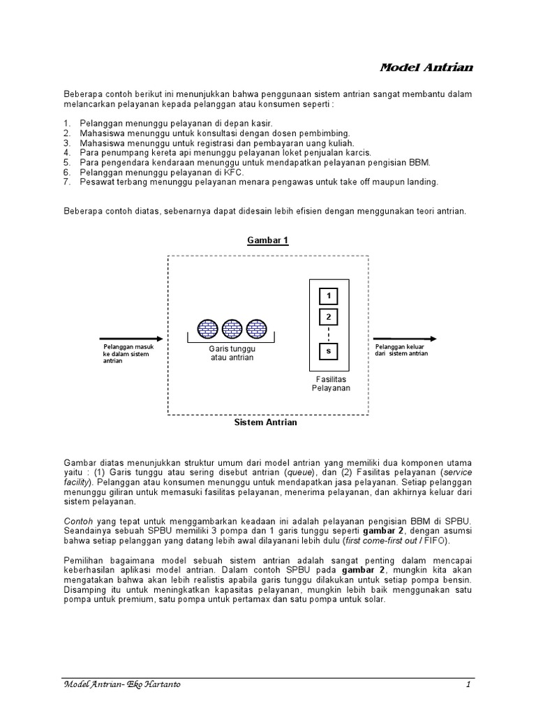 Model Antrian dan Analisis Sistem | PDF | Komputer | Teknologi & Rekayasa