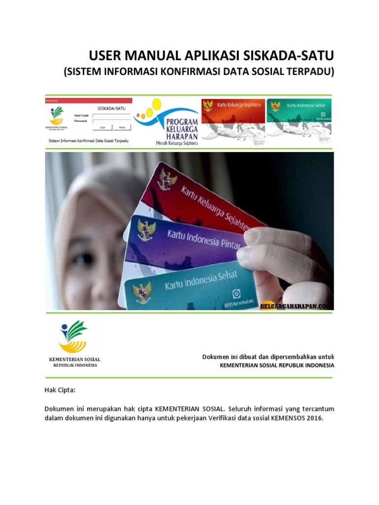 User Manual Aplikasi SISKADA-SATU - V1 | PDF