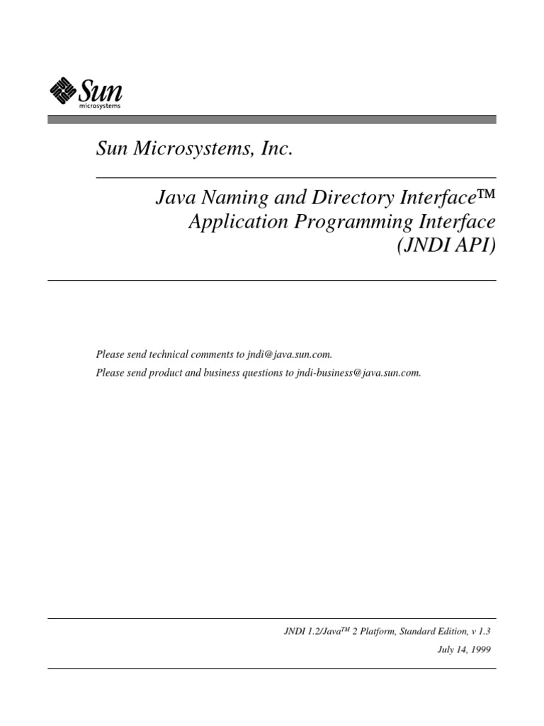 Java Naming and Directory Interface (JNDI API) - en | PDF | Application Programming Interface ...
