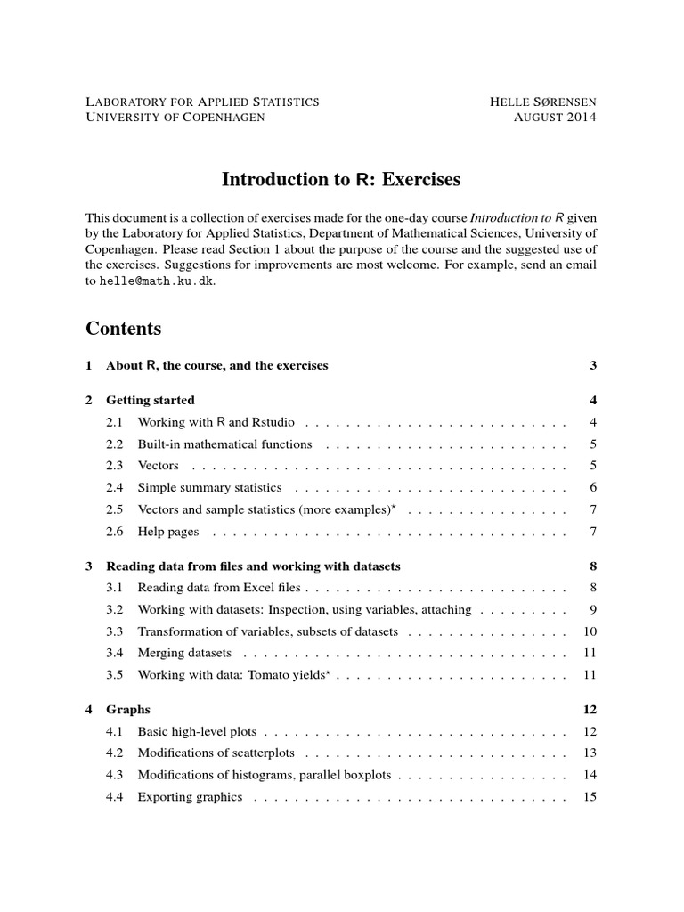 Exercises | PDF | Regression Analysis | Errors And Residuals