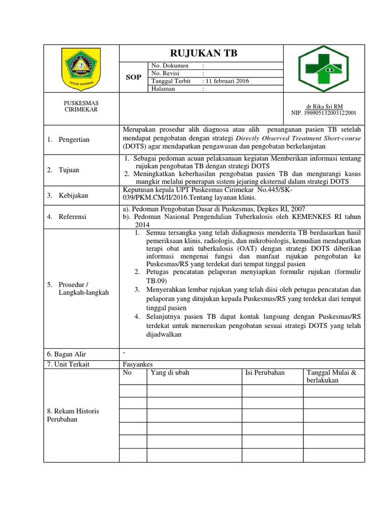 Sop Rujukan TB | PDF