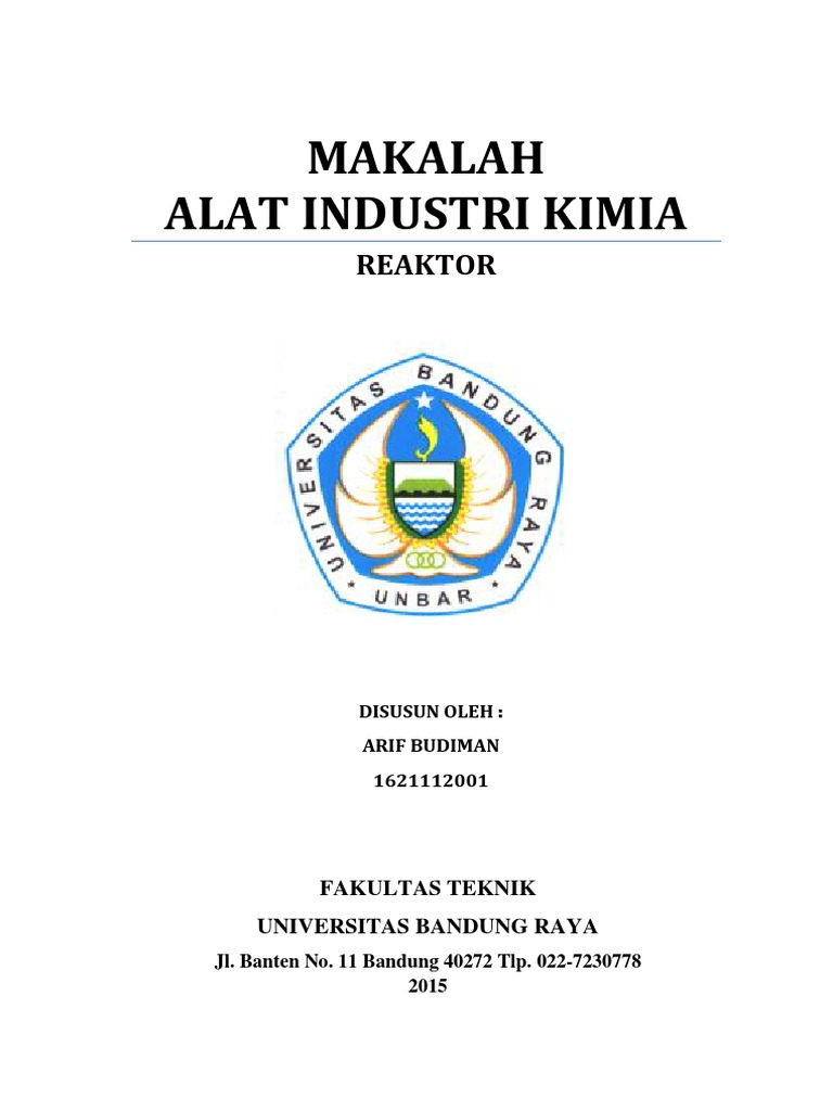 Makalah Reaktor Industri Kimia | PDF