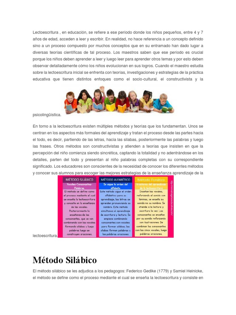 Métodos para Aprender A Leer | PDF | Sílaba | Alfabeto