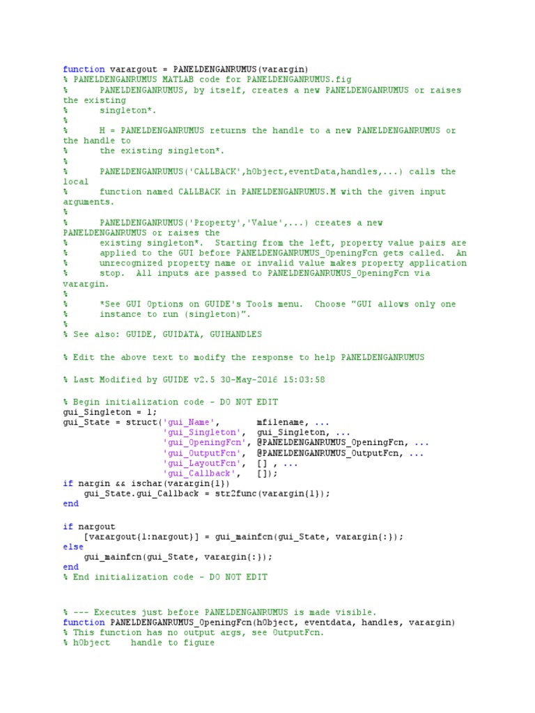 Rumus Matlab 3 | Download Free PDF | Object (Computer Science) | Matlab