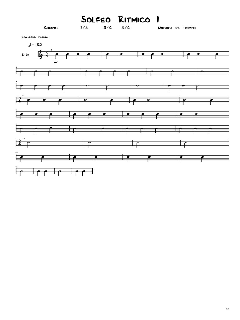 Solfeo Ritmico I | PDF