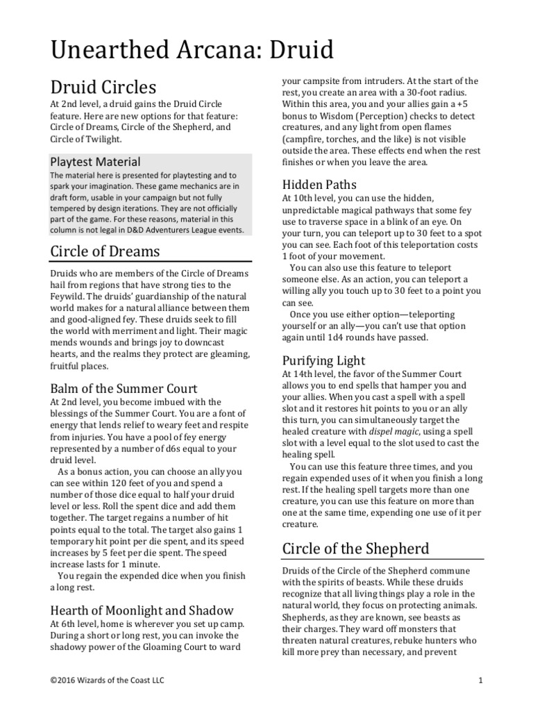 UA Druid11272016 CAWS PDF | PDF | Leisure | Nature