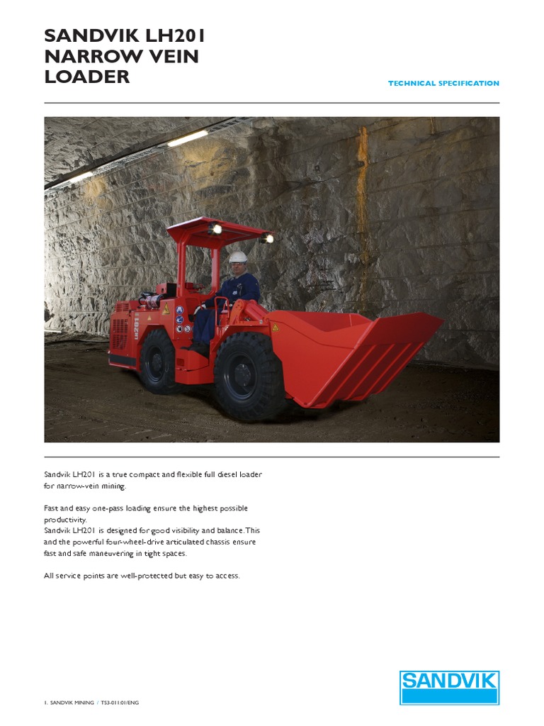 Sandvik Lh201 Narrow Vein Loader: Technical Specification | PDF ...