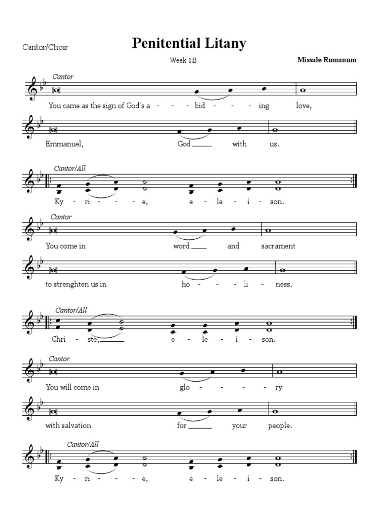 Advent Penitential Rite Week 1B | Christian Behaviour And Experience ...