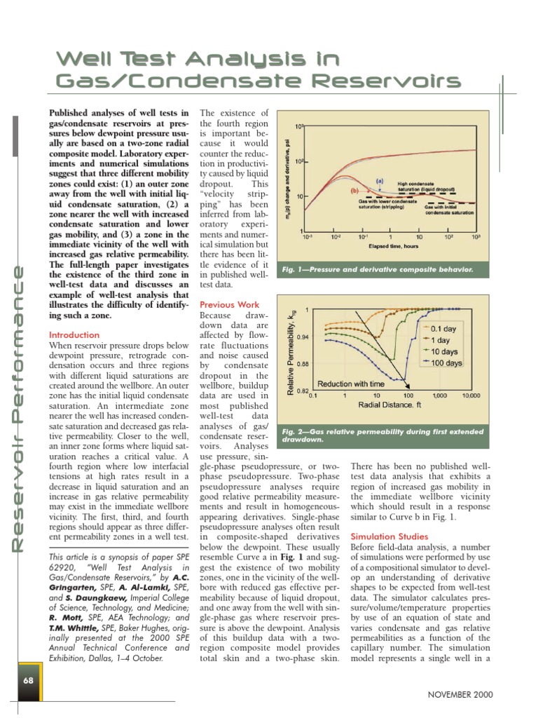 SPE-1100-0068-JPT Well Test Analysis in Gas Condensate Reser PDF | PDF ...