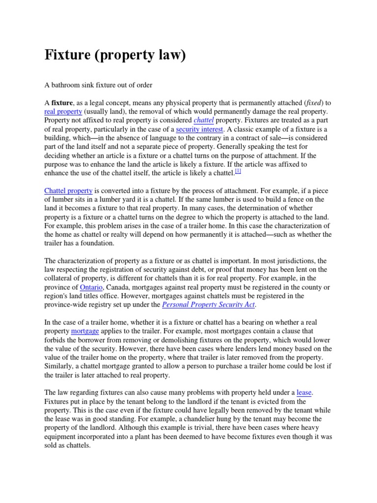 Fixture Law 1 | PDF | Civil Law (Legal System) | Virtue