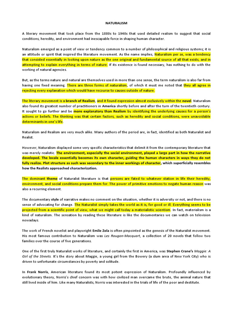 A Detailed Summary and Analysis of Stephen Crane's Naturalist Novel ...