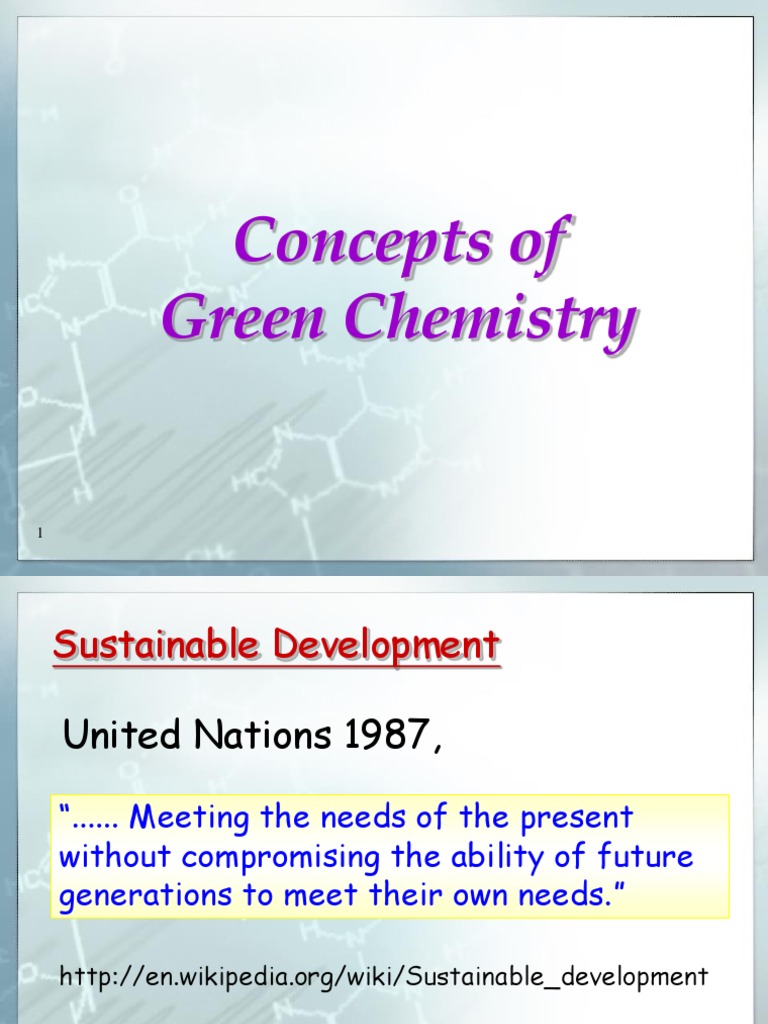 Concepts of Green Chemistry | PDF | Green Chemistry | Chemistry