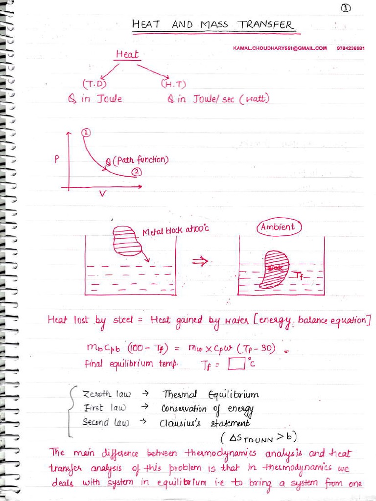Heat and Mass Transfer | PDF