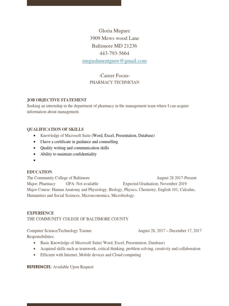 Mugure-Resume Final | PDF