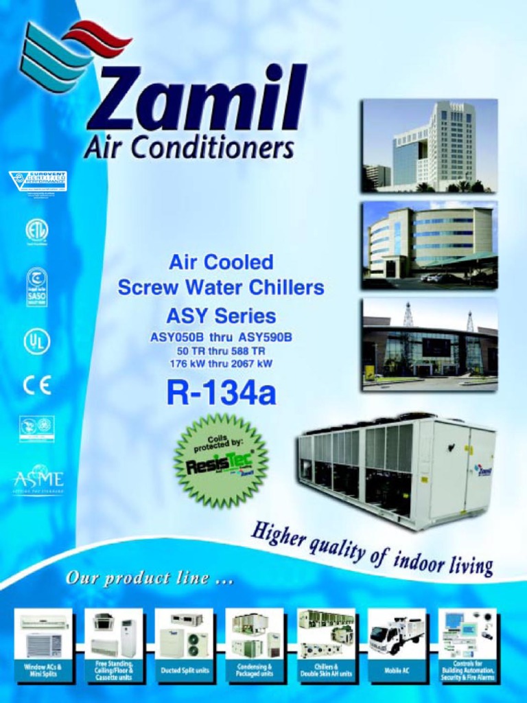 Zamil Chiller - ASY Series PDF | PDF | Heat Exchanger | Switch