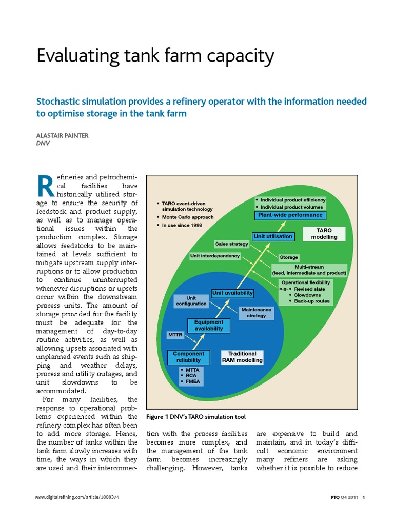 Evaluating Tank Farm Capacity | PDF | Oil Refinery | Simulation