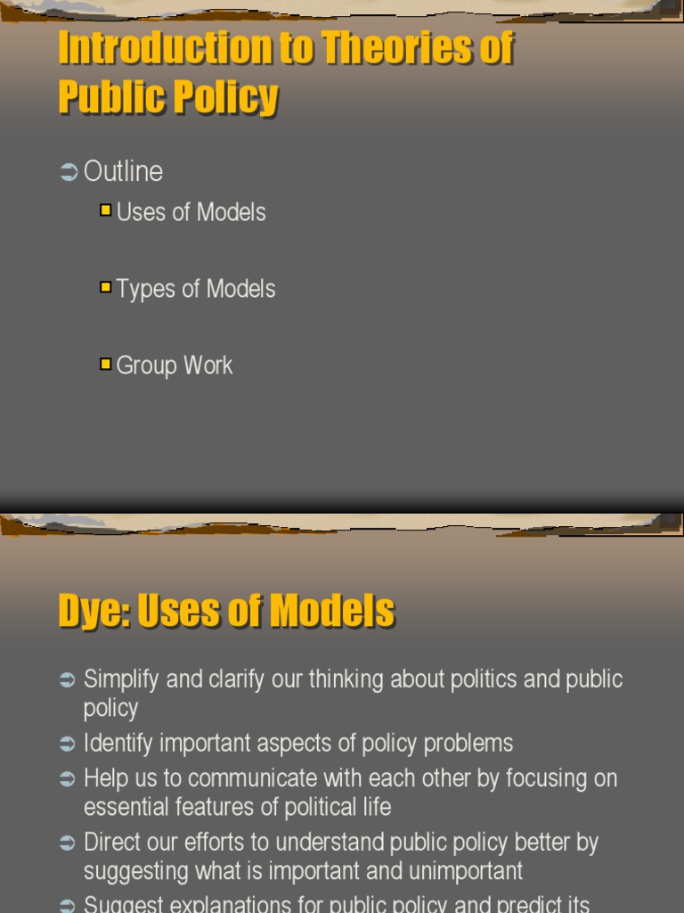 Theories of Public Policy | PDF | Public Choice | Policy