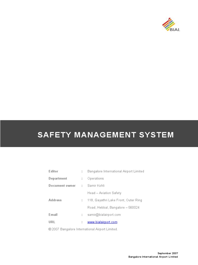Safety Management System: Editor: Department: Document Owner | Download ...