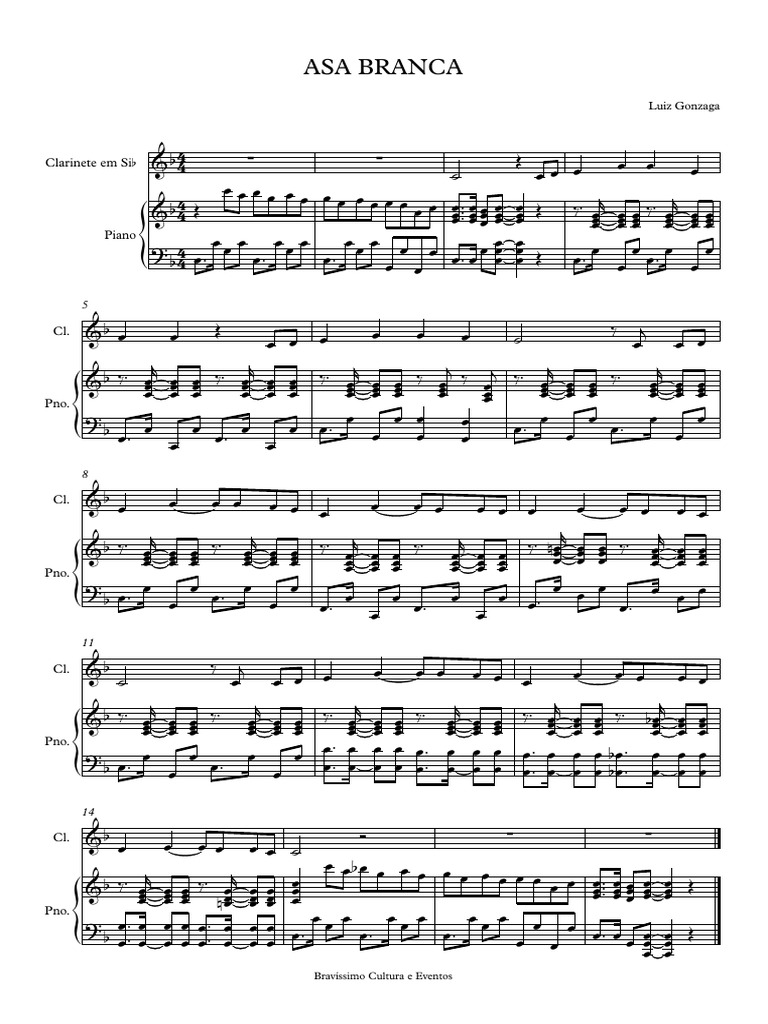 ASA BRANCA - Partitura Completa PDF | PDF