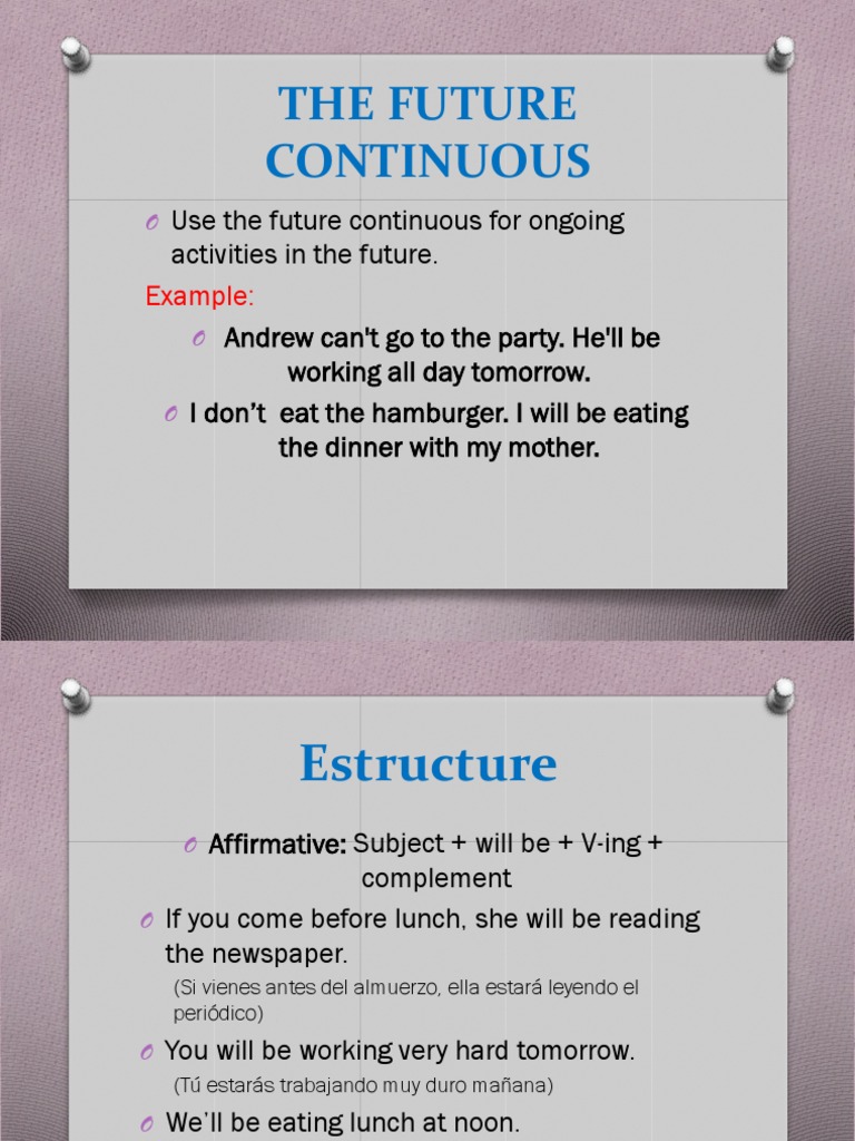 The Future Continuous | PDF