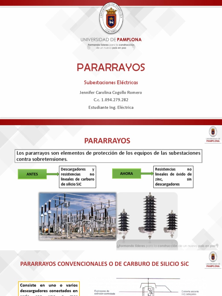 Pararrayos Subestaciones | PDF | Óxido de zinc | Resistor