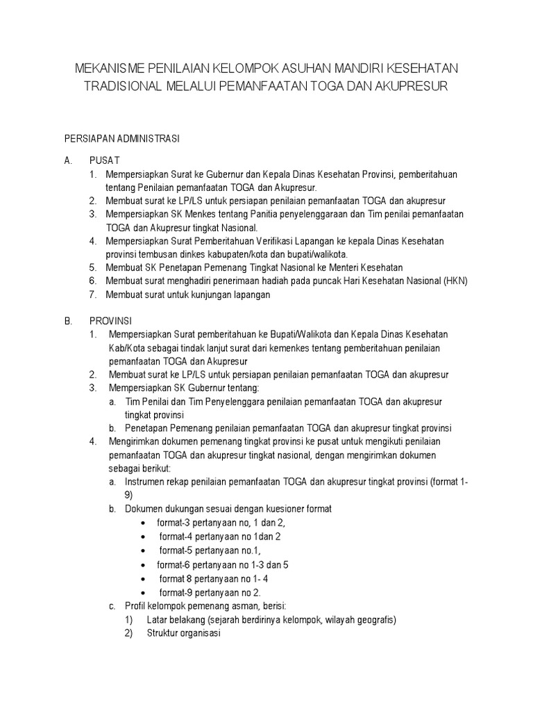 Mekanisme Lomba Toga | PDF