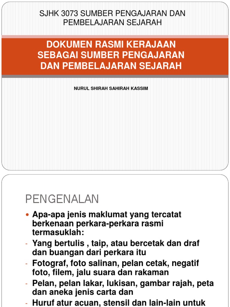 Dokumen Rasmi Kerajaan | PDF