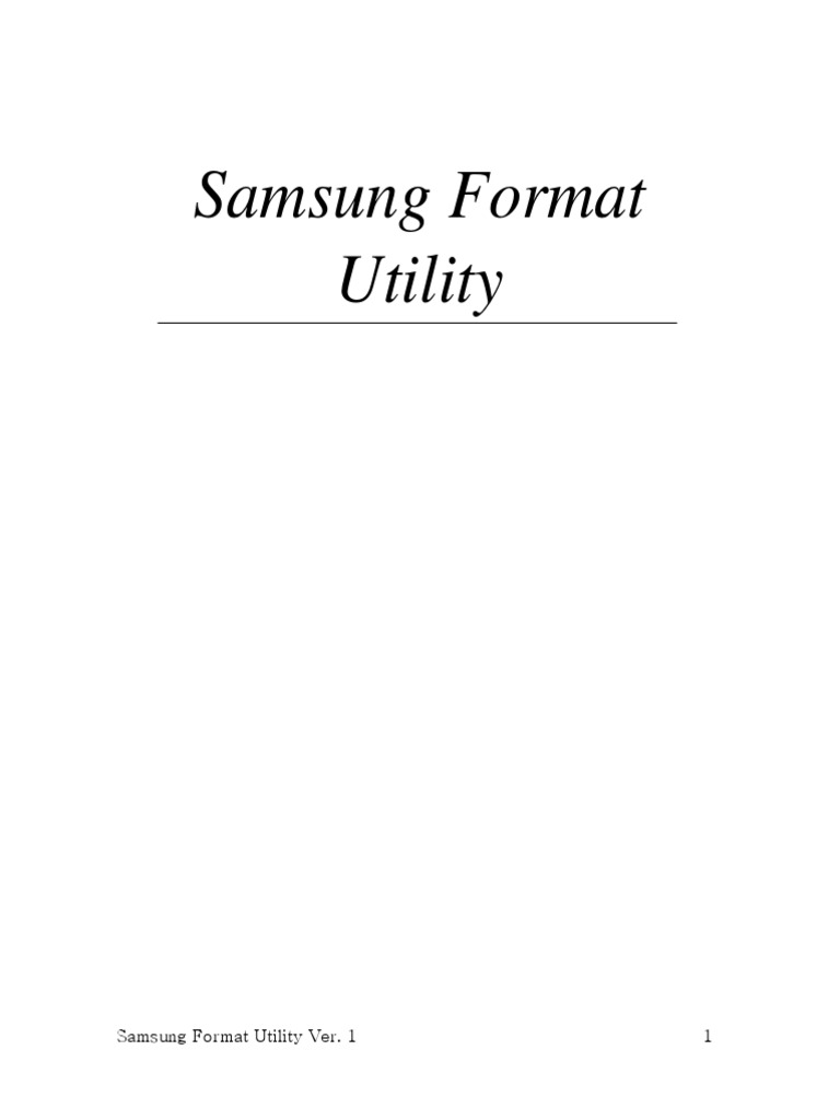Samsung External HDD Format Guide | PDF