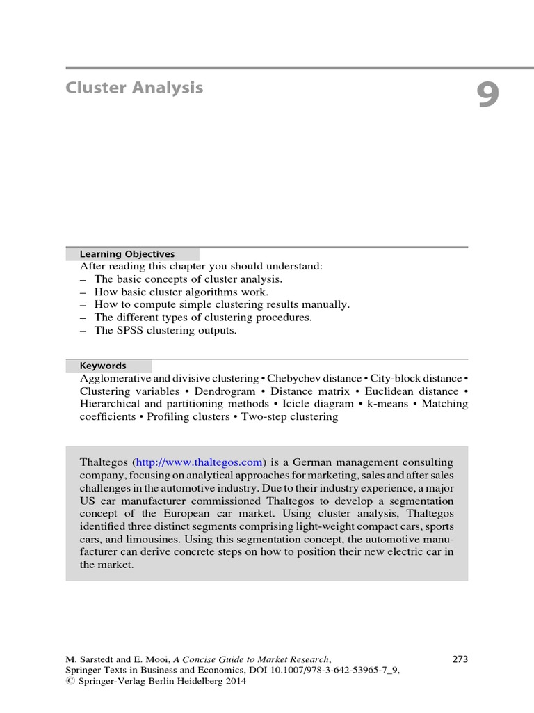 Cluster Analysis: Learning Objectives | PDF | Cluster Analysis ...