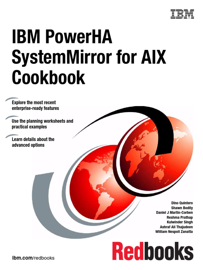 Ibm Powerha Systemmirror For Aix Cookbook: Front Cover | PDF | Computer Architecture | Software