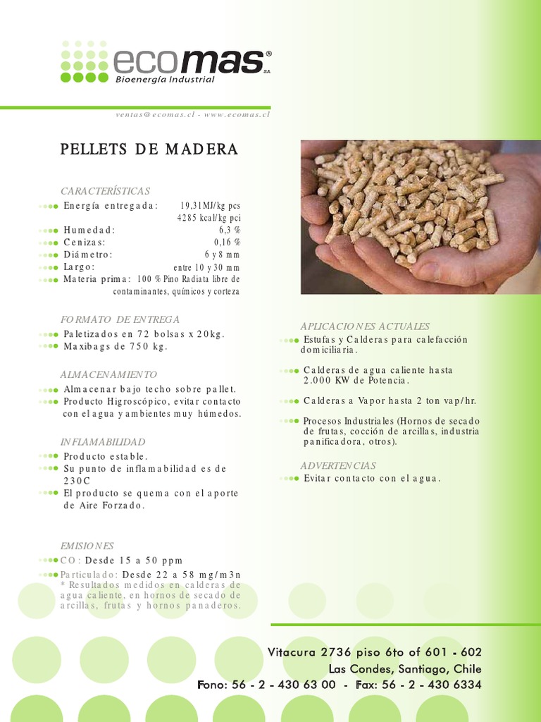 biomasa ficha_tecnica pellets.pdf.pdf | Química | Energía y recursos