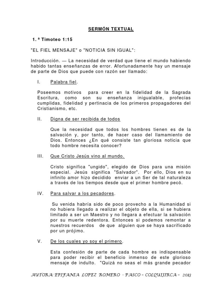 Sermones Textuales | PDF