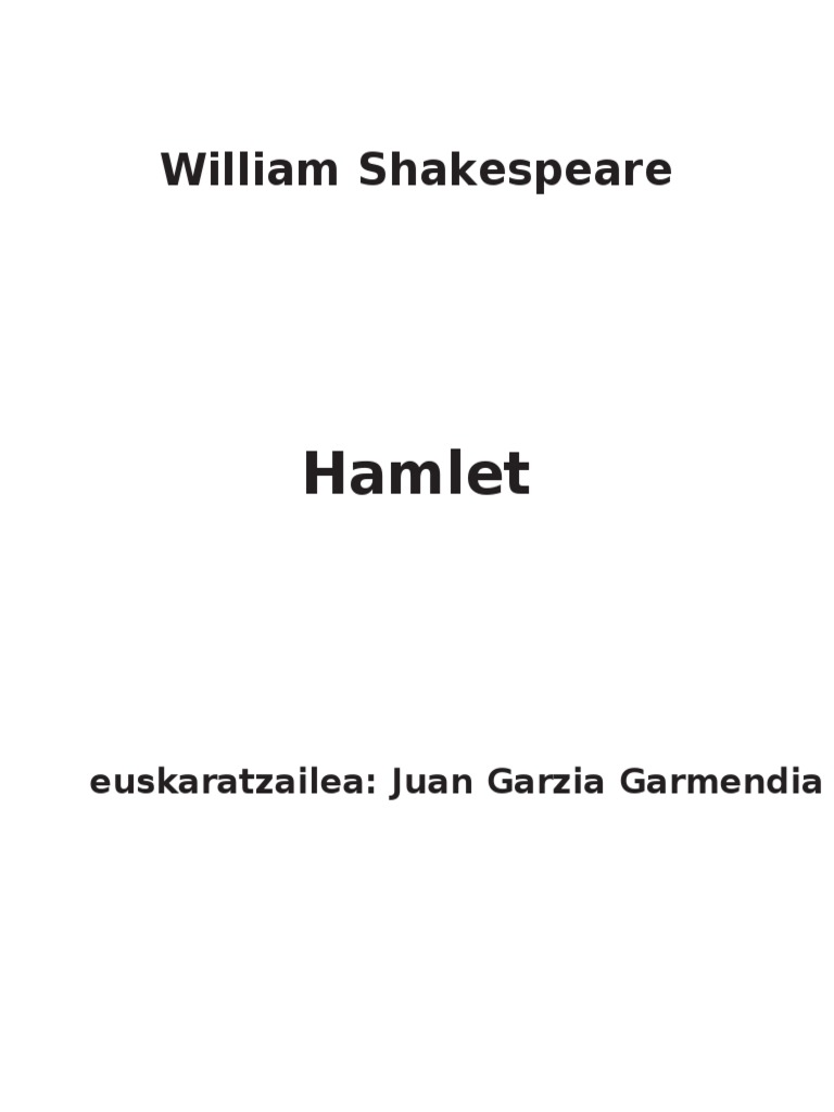 William Shakespeare, Hamlet | PDF