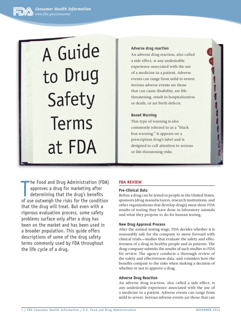 WWW - Fda.gov/consumer: Adverse Drug Reaction | PDF | Food And Drug ...