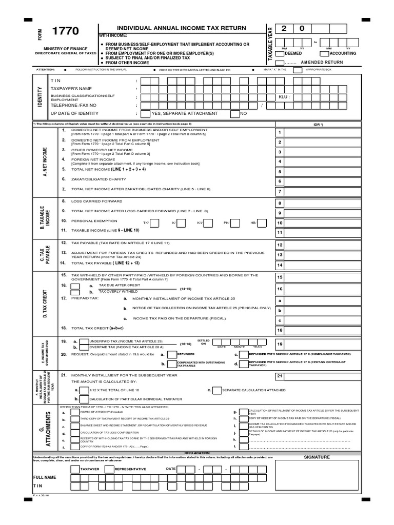 Individual Annual Income Tax Return | PDF | Taxpayer | Income Tax