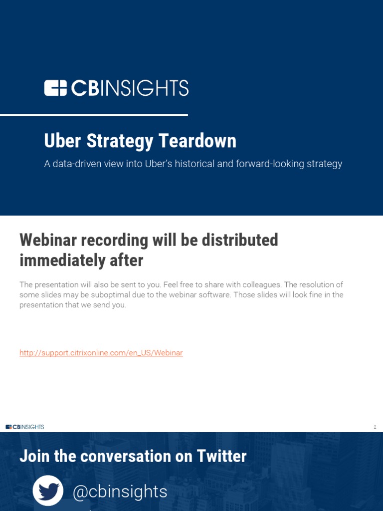 CB Insights - Uber Strategy Teardown PDF | PDF | Uber (Company ...