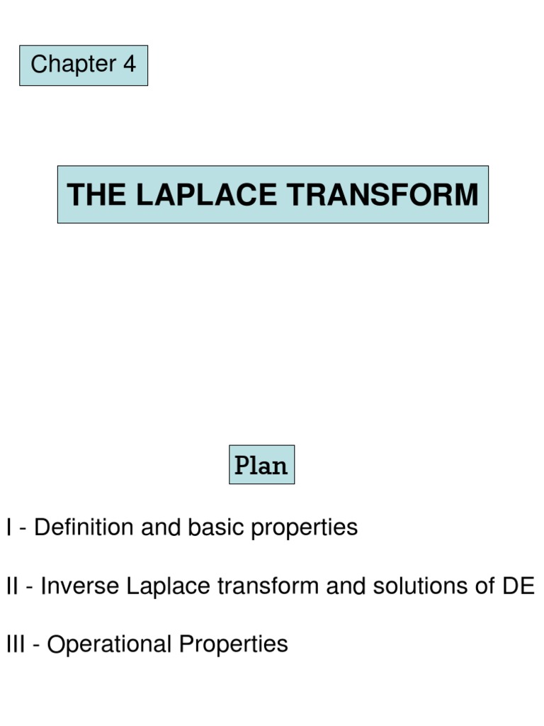 4 - Laplace Transform | PDF | Laplace Transform | Theoretical Physics